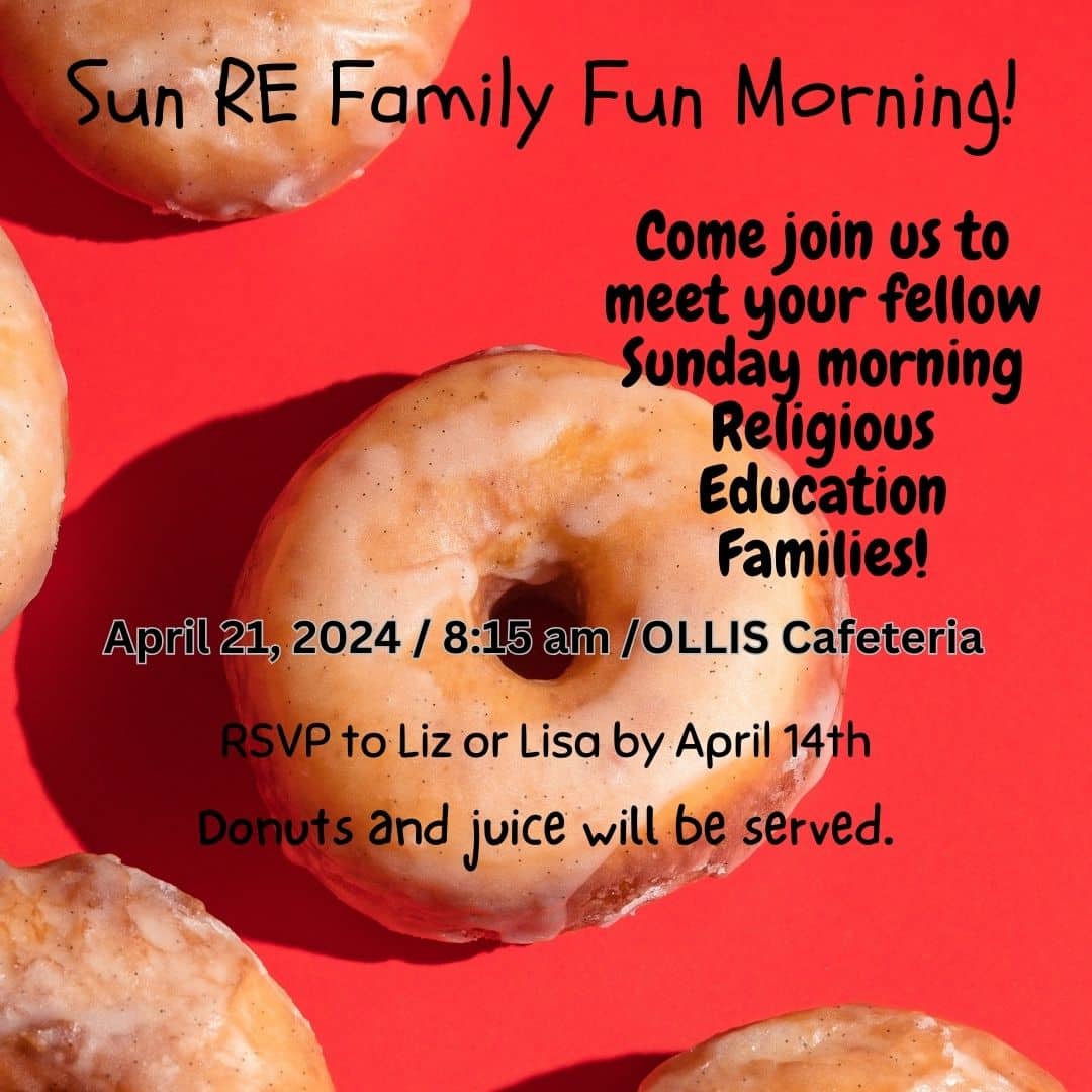 Sun RE Family Fun Morning Donut Invite (1) | Our Lady of Lourdes